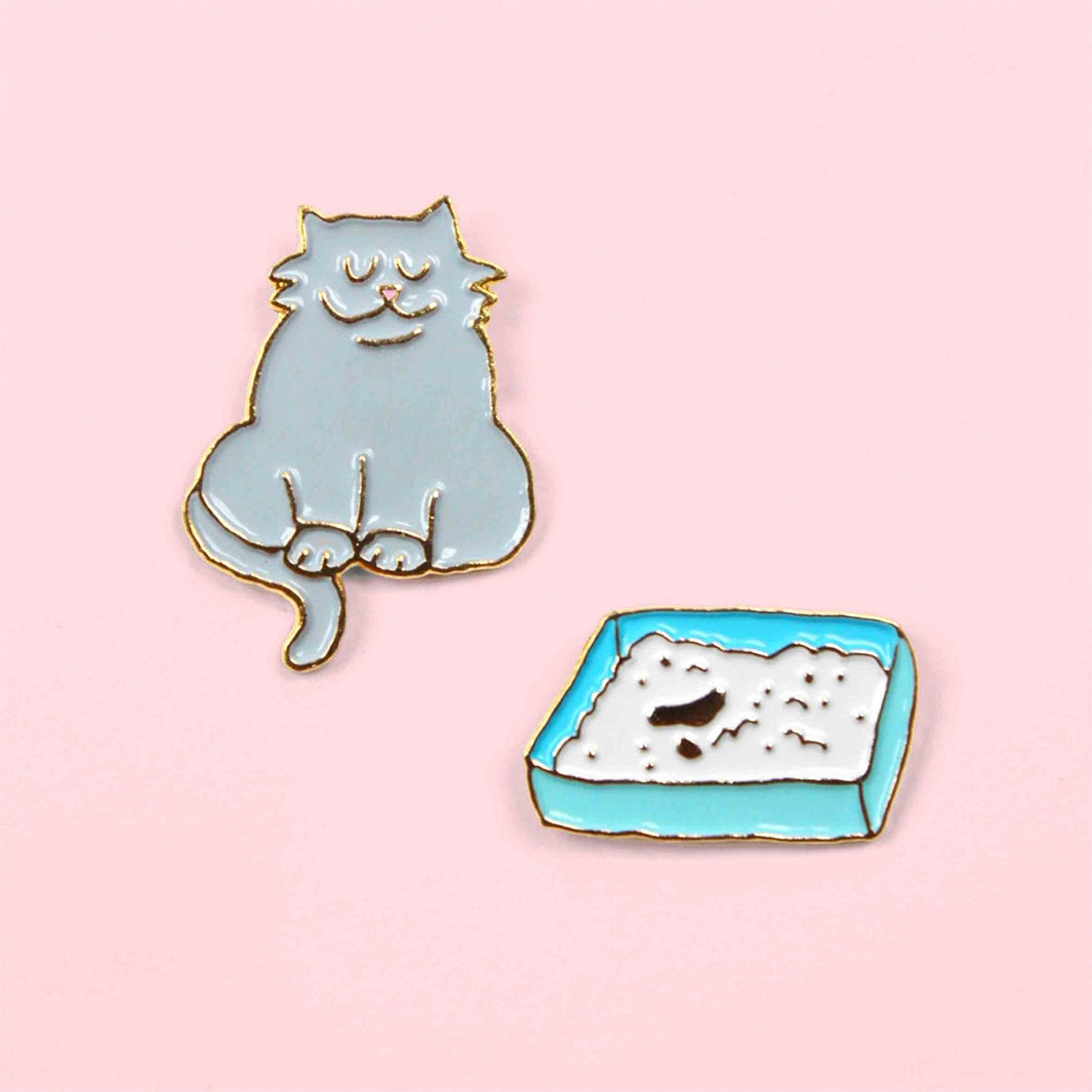 Coucou Suzette｜Cat & Litter Pins Set – monco